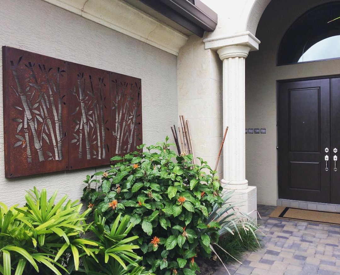 Laser-cut Bamboo Panel - Corten, Black, or Graphite - Etsy