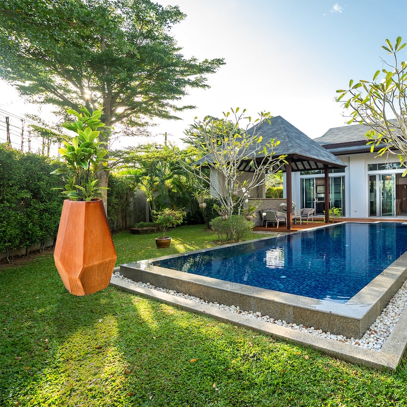 Corten Steel Geo Planter - Etsy