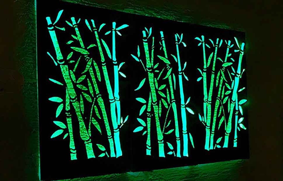 Laser-cut Bamboo Panel - Corten, Black, or Graphite - Etsy