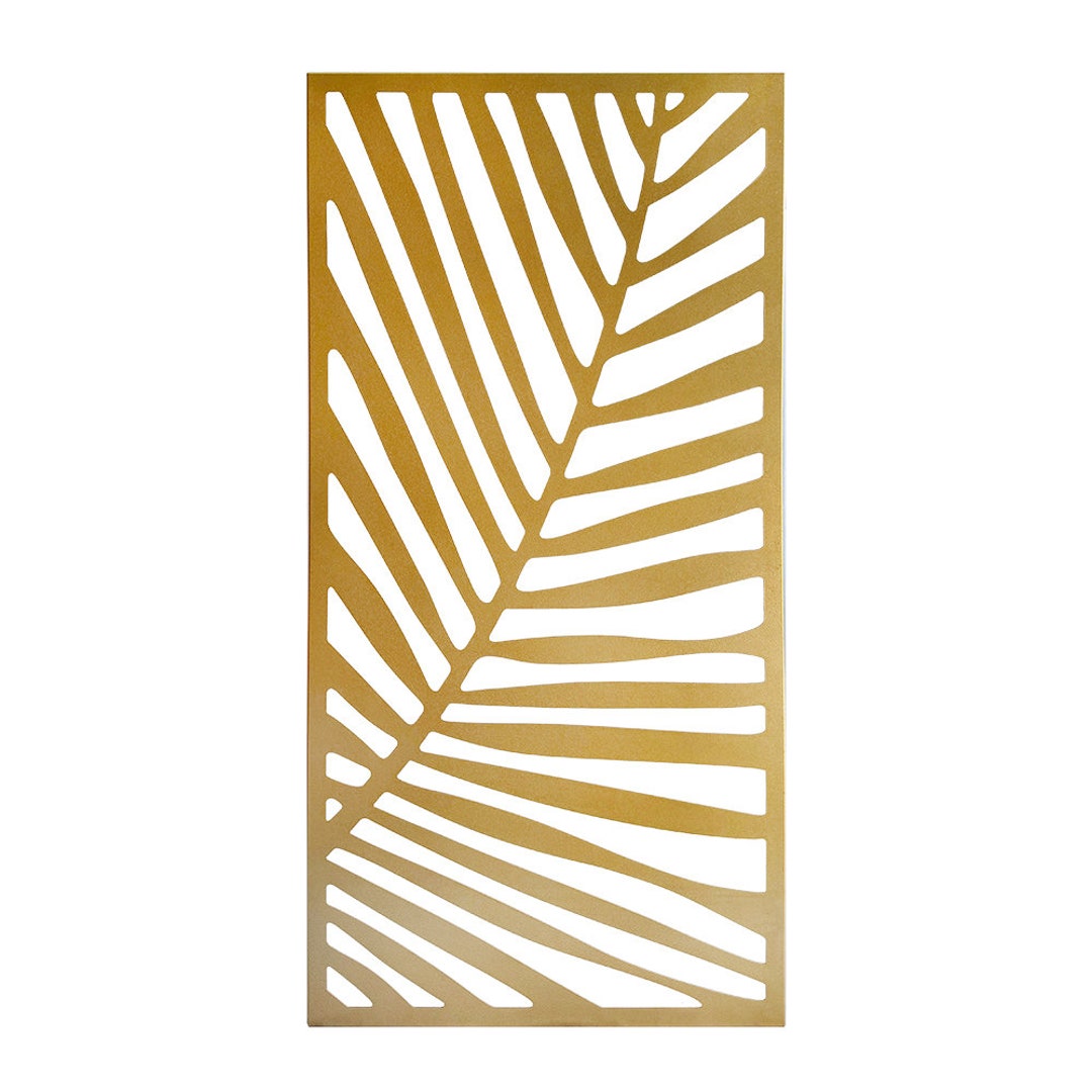 Laser-cut Palm Panel Corten Black Graphite or Gold - Etsy