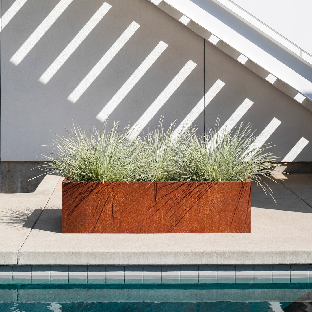 Corten Steel Box Planter - Etsy