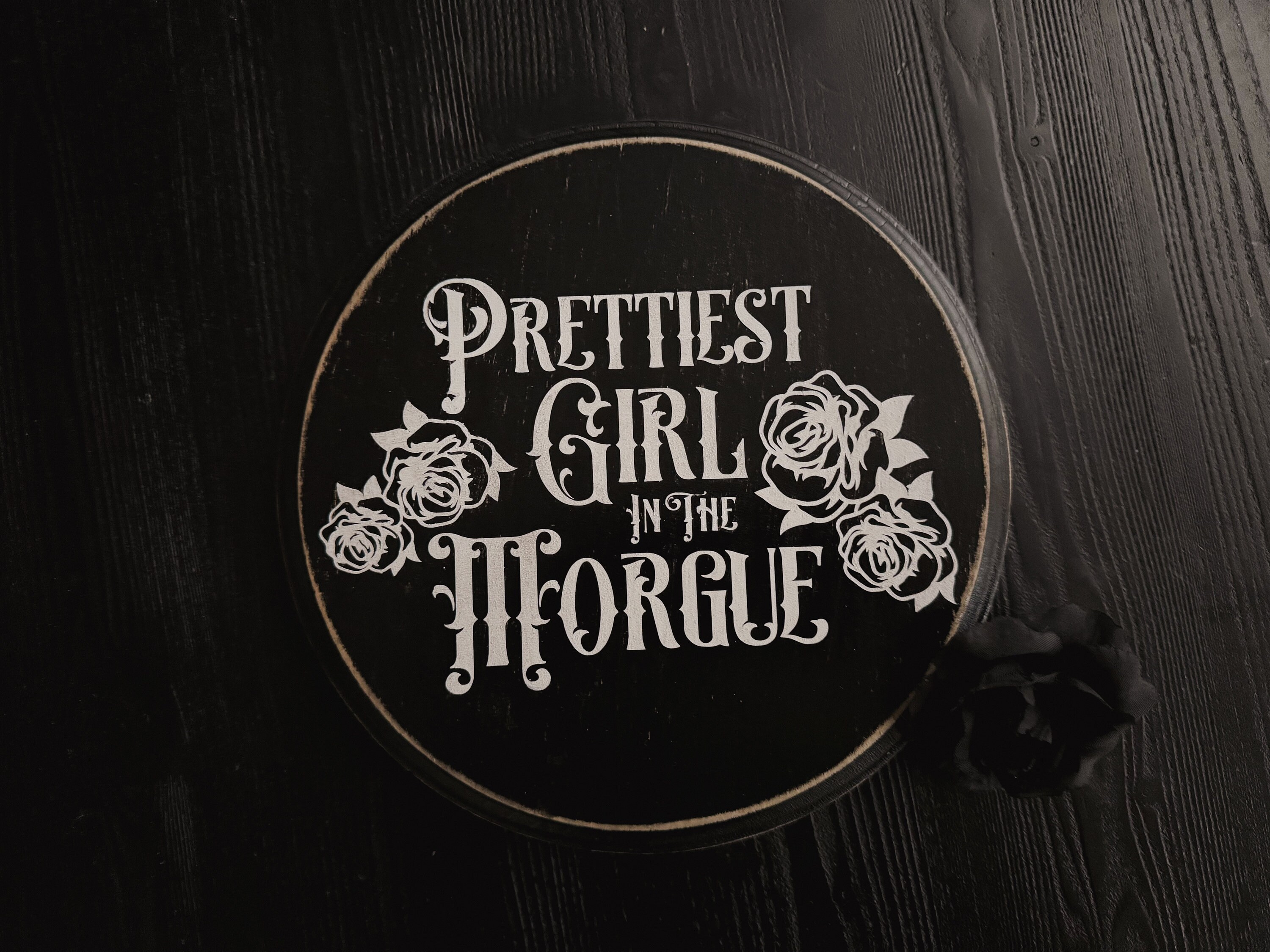 Prettiest Girl in the Morgue Wood Plaque Gothic Wall Sign Dark Home ...