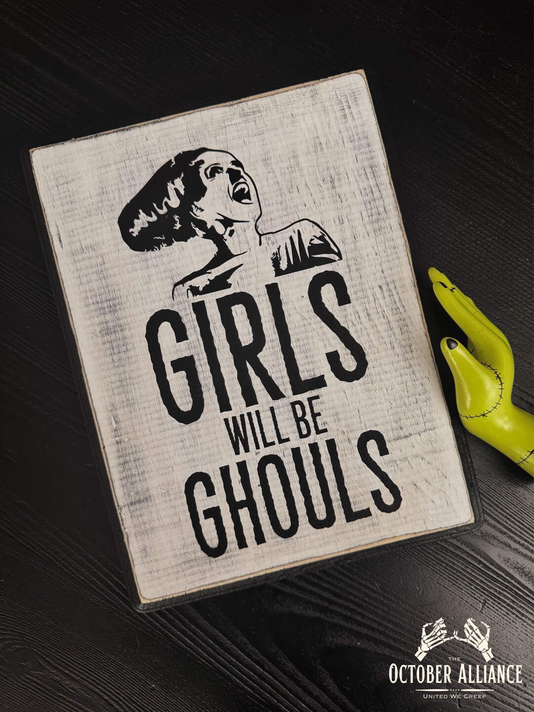 Bride of Frankenstein Wood Plaque: Horror Girl Home Decor - Etsy