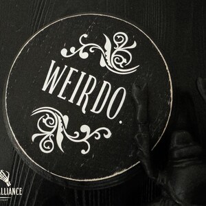 Weirdo Wood Wall Plaque: Gothic Home Decor, Gallery Wall Art - Etsy