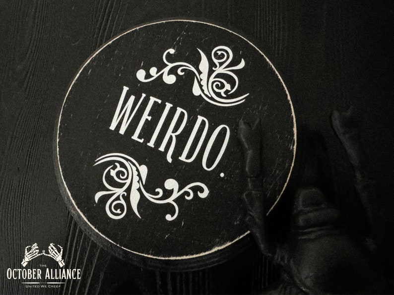 Weirdo Wood Wall Plaque: Gothic Home Decor, Gallery Wall Art - Etsy