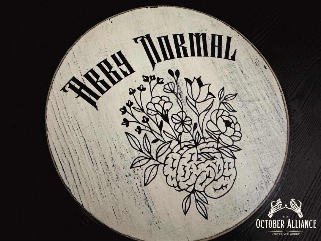 Abby Normal Floral Brain Solid Wood Plaque | Funny Movie Quote Art ...