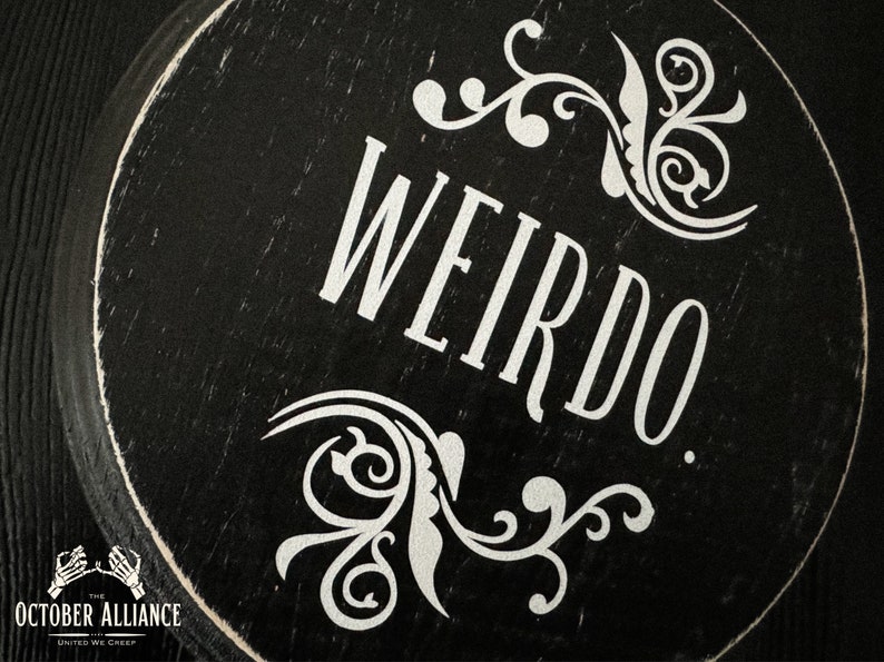 Weirdo Wood Wall Plaque: Gothic Home Decor, Gallery Wall Art - Etsy