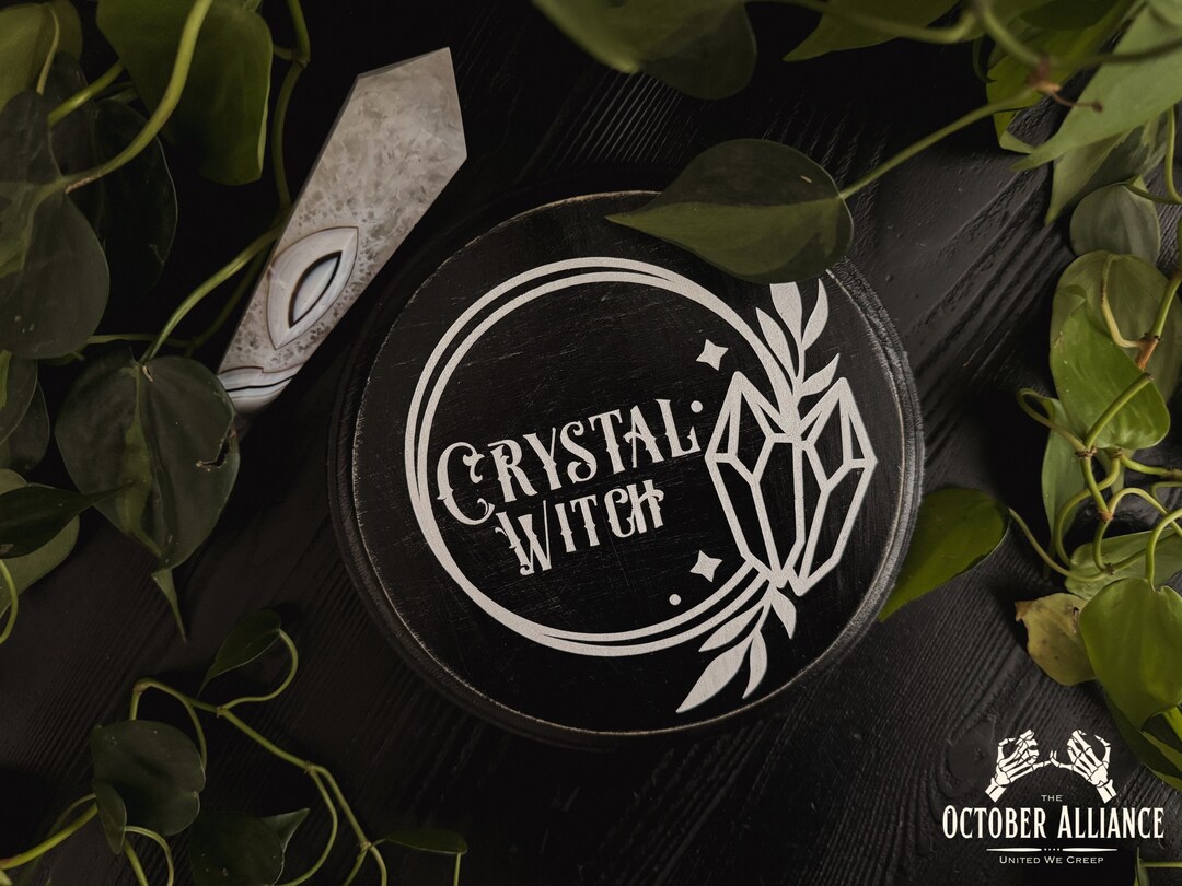 Crystal Witch Wood Plaque | Magical Home Decor | Witchy Aesthetic ...