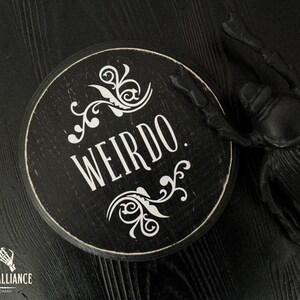 Weirdo Wood Wall Plaque: Gothic Home Decor, Gallery Wall Art - Etsy