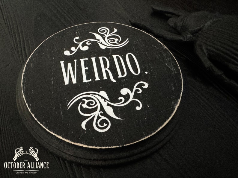 Weirdo Wood Wall Plaque: Gothic Home Decor, Gallery Wall Art - Etsy