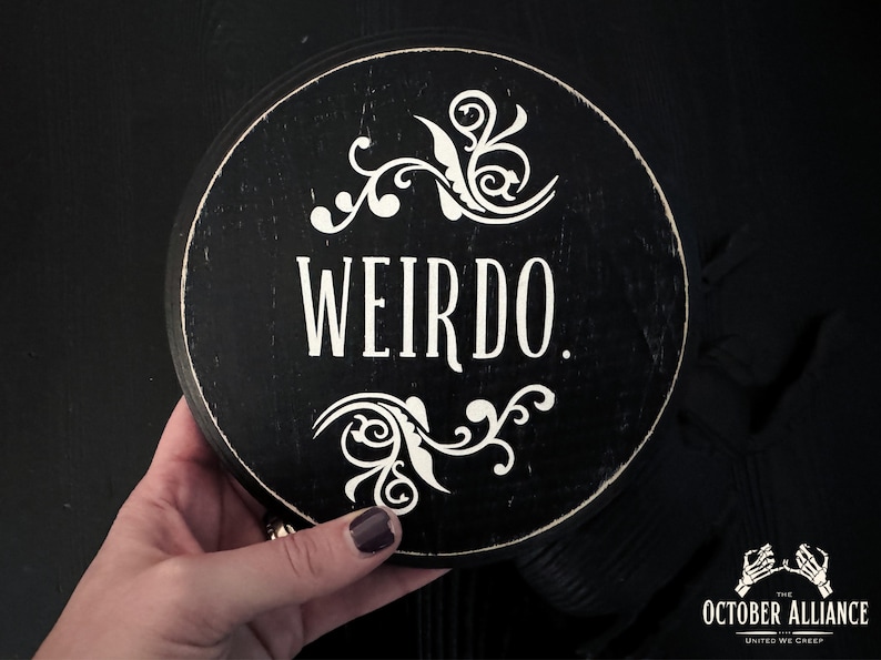 Weirdo Wood Wall Plaque: Gothic Home Decor, Gallery Wall Art - Etsy