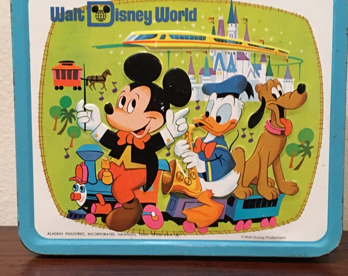 Vintage Walt Disney World Lunch Box 1970's, Mickey, Donald, Pluto - Etsy