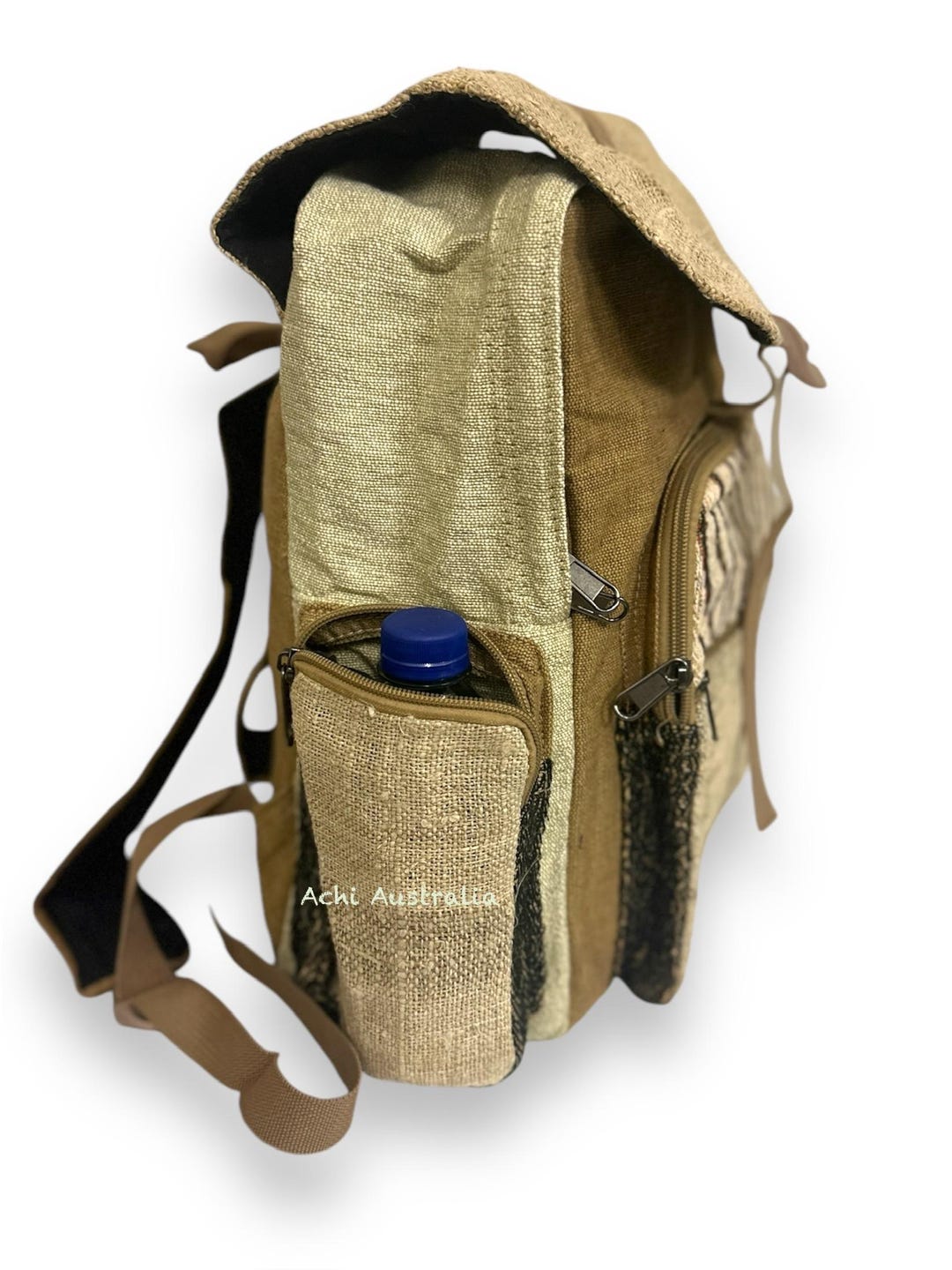 Natural Hemp Backpack With Laptop Sleeve - Etsy