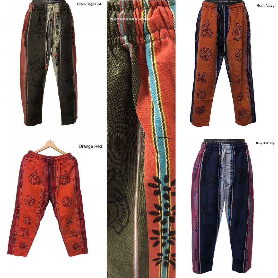 Cotton Block Print Pants - Etsy