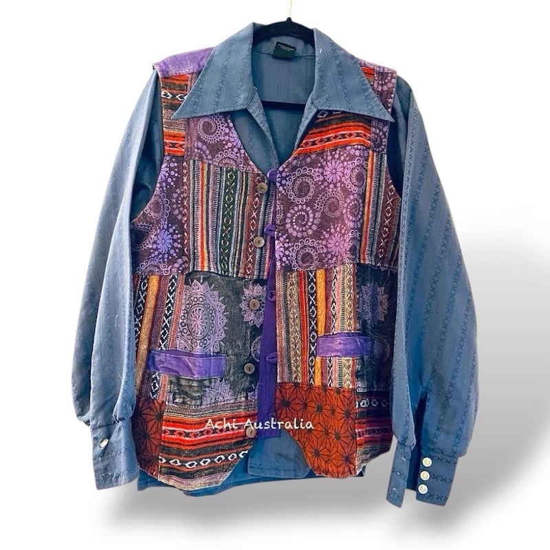 Mens Cotton Purple Vest - Etsy