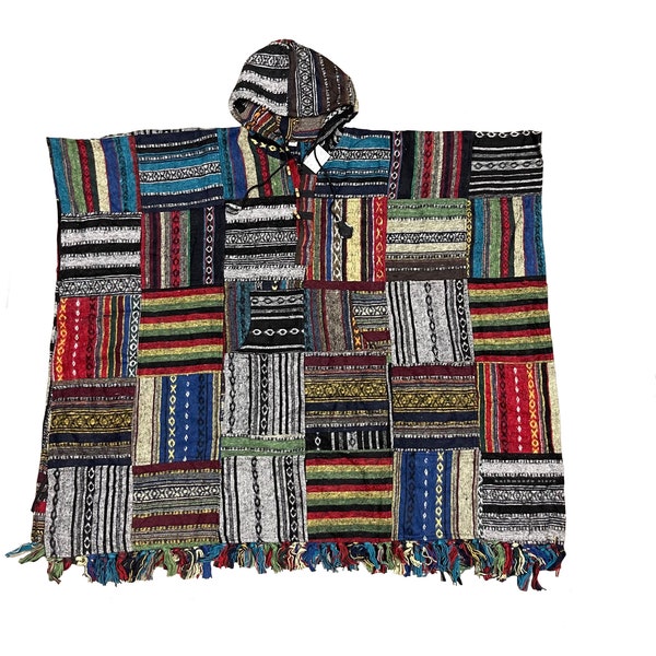 Patchwork Poncho - Etsy
