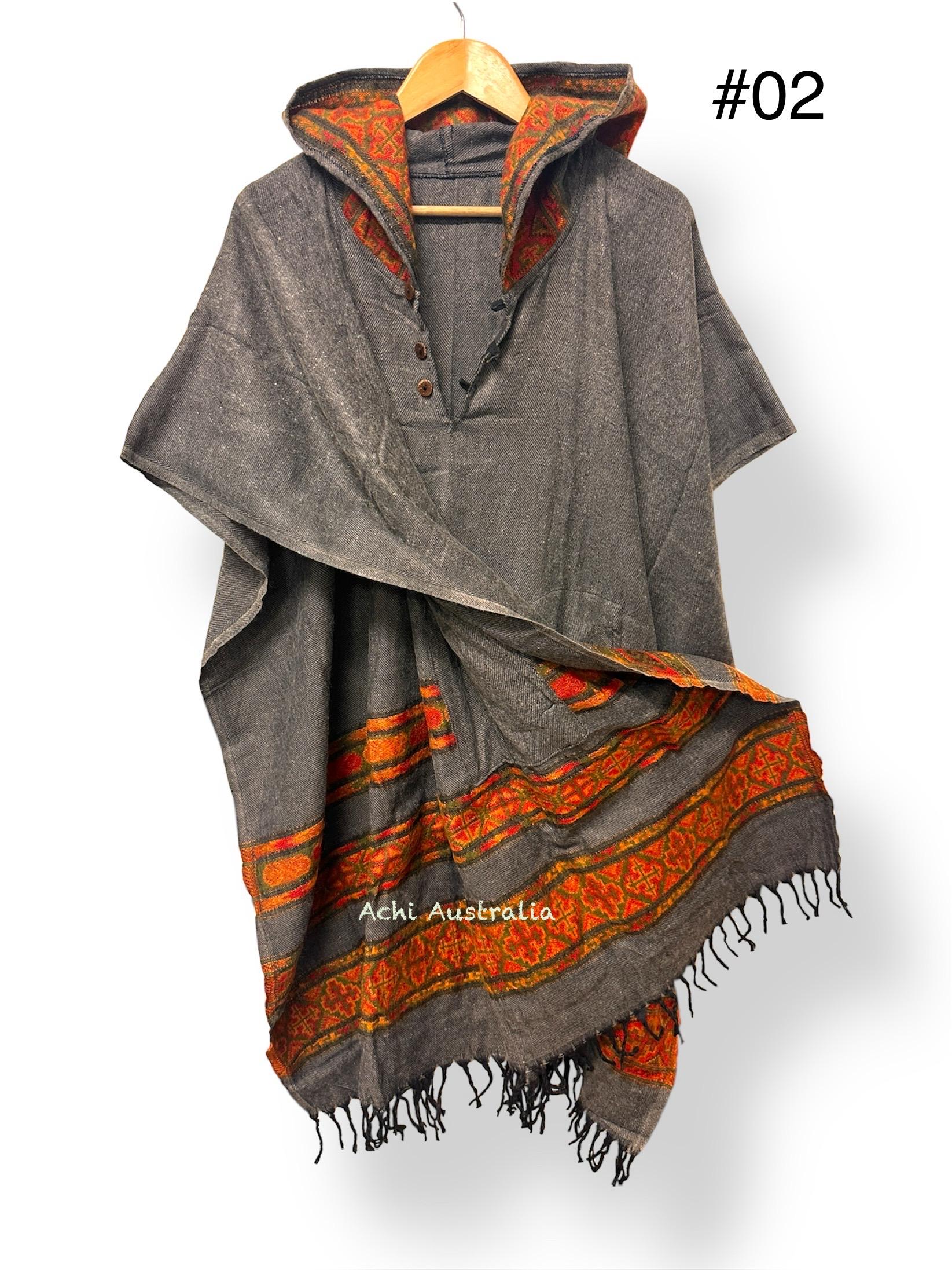 100% Arcylic Kullu Ponchos From India - Etsy