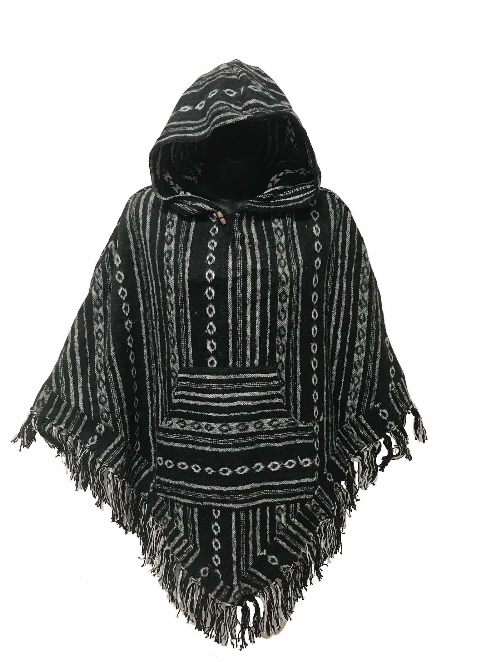Brushed Cotton Hooded Poncho: Handmade Festival Wear - Etsy