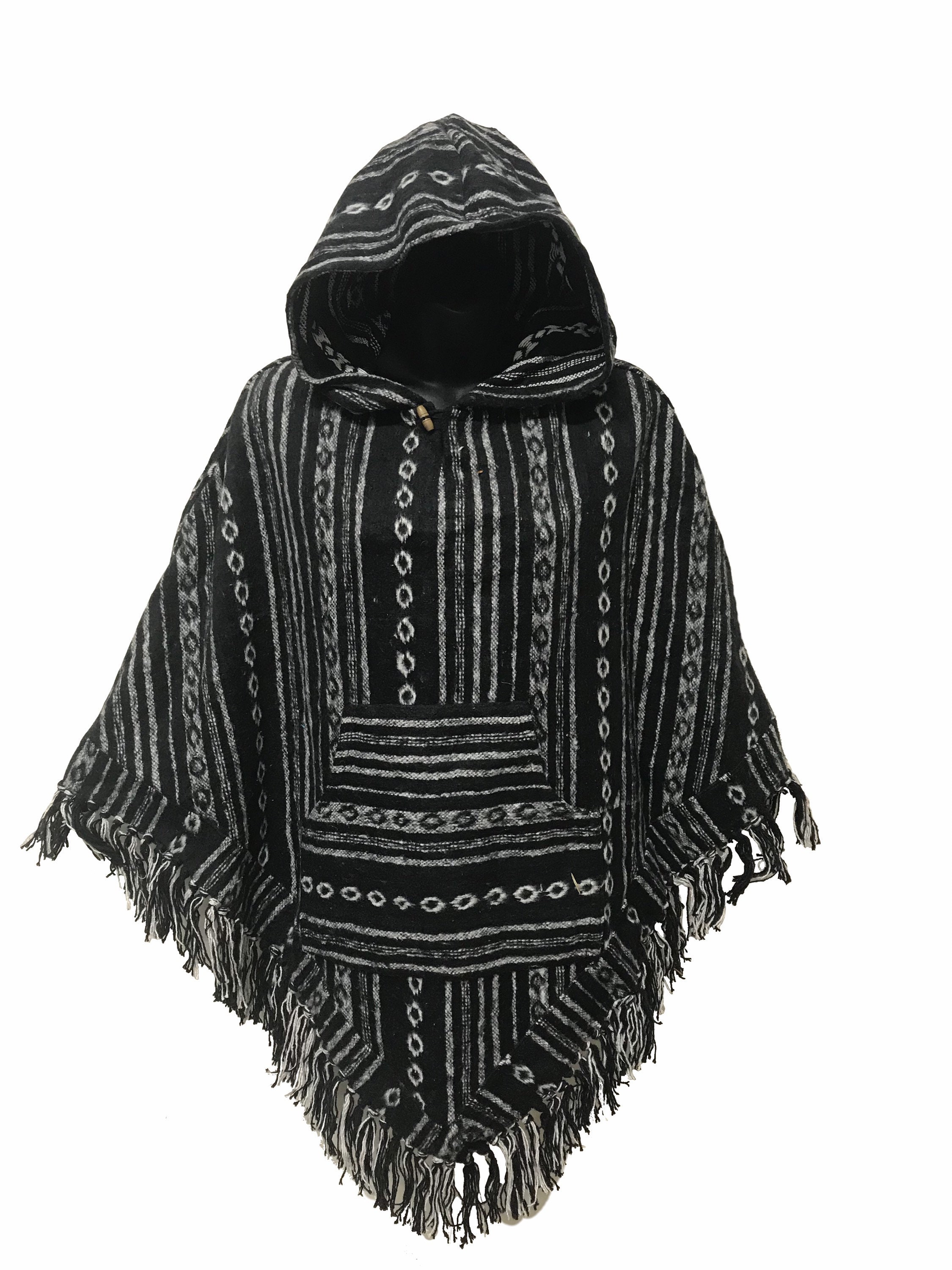Brushed Cotton Hooded Poncho: Handmade Festival Wear - Etsy