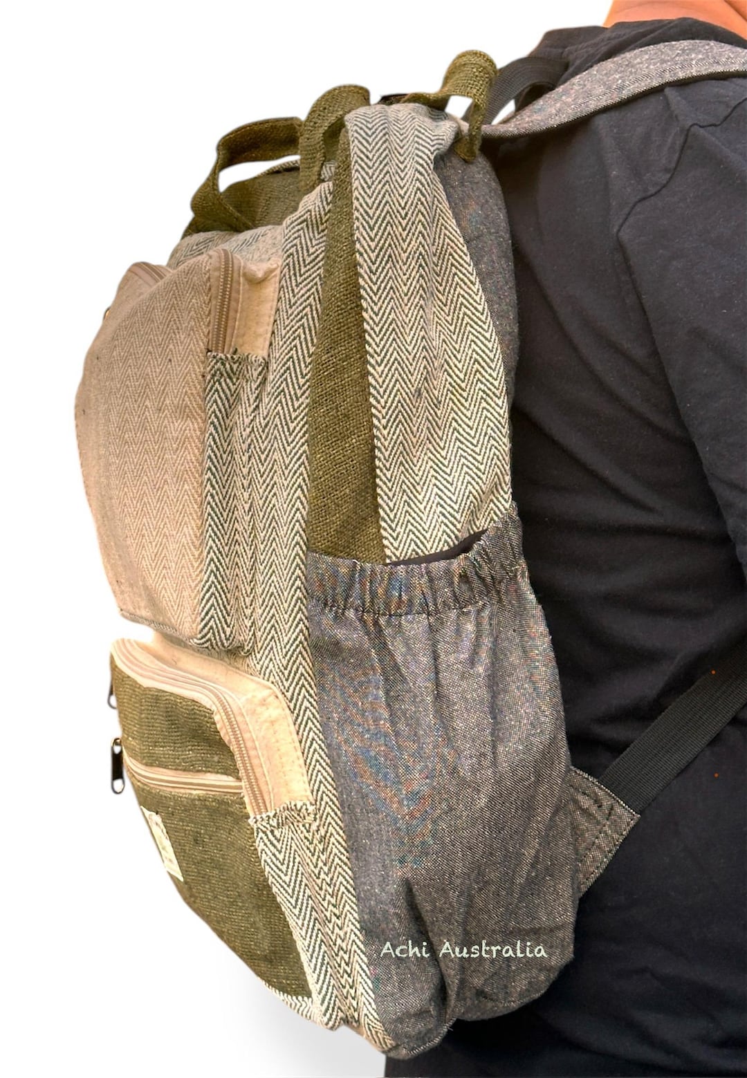 Multi Pocketshemp/ Cotton Backpack - Etsy