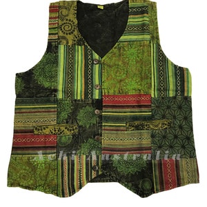 Hippie Cotton Patch Vest - Etsy