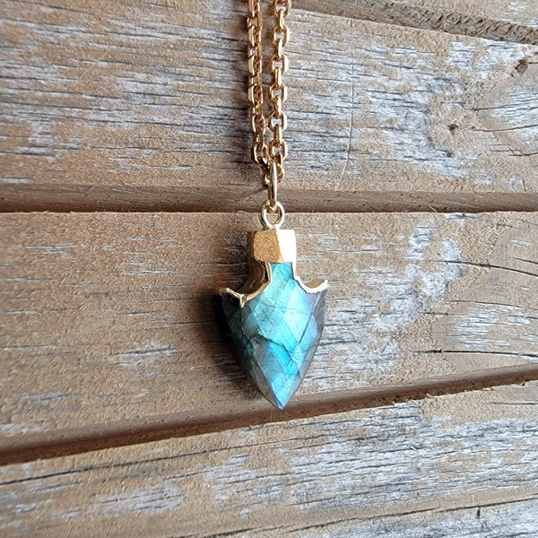 Stone Arrowhead Necklace - Etsy