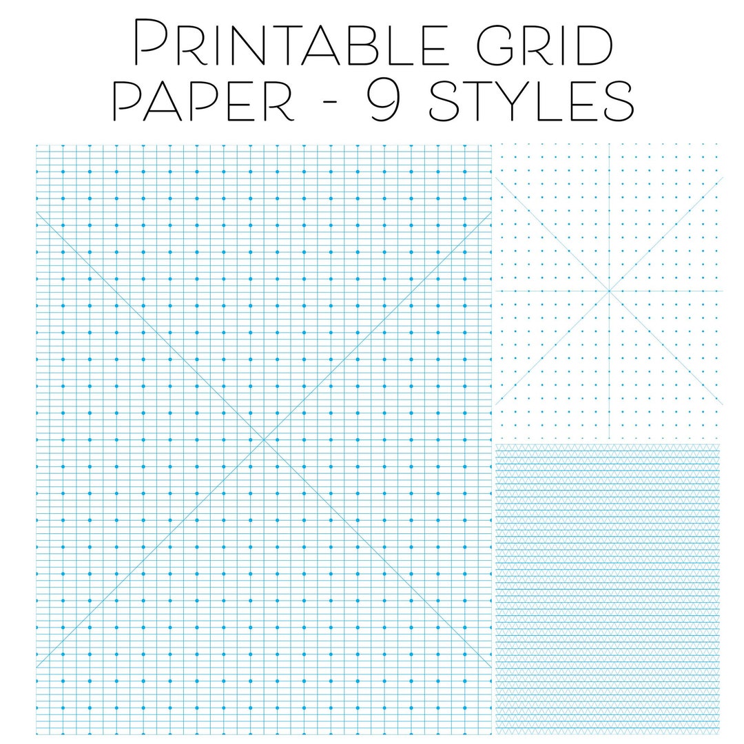 Printable Grid Paper PDF Dot Grid Graphing Paper Digital Graph Paper ...