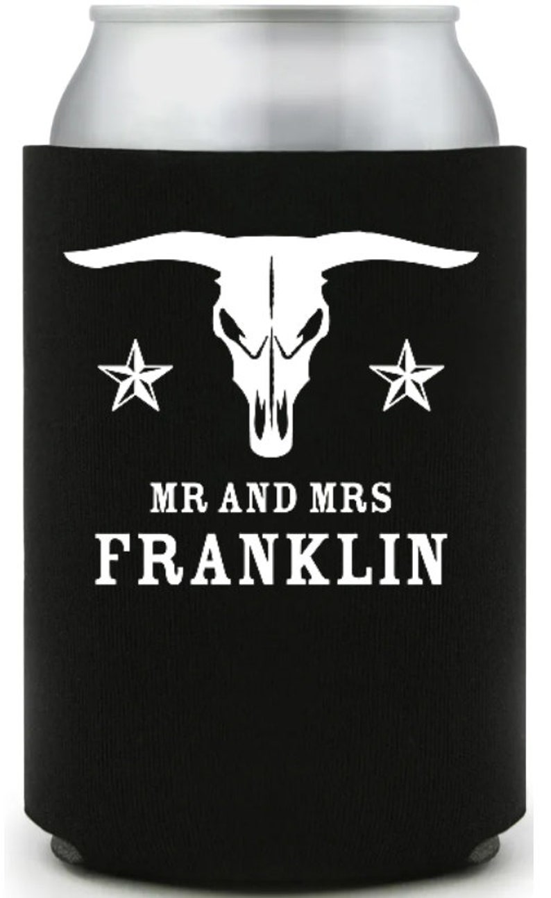 Rustic Western Wedding Can Coolers: Personalized Party Favors - Etsy