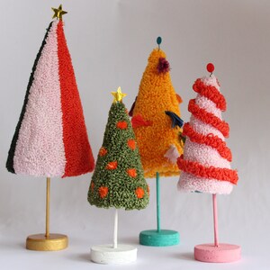 Digital Pattern Bright and Happy Mini Christmas Trees punch Needle - Etsy