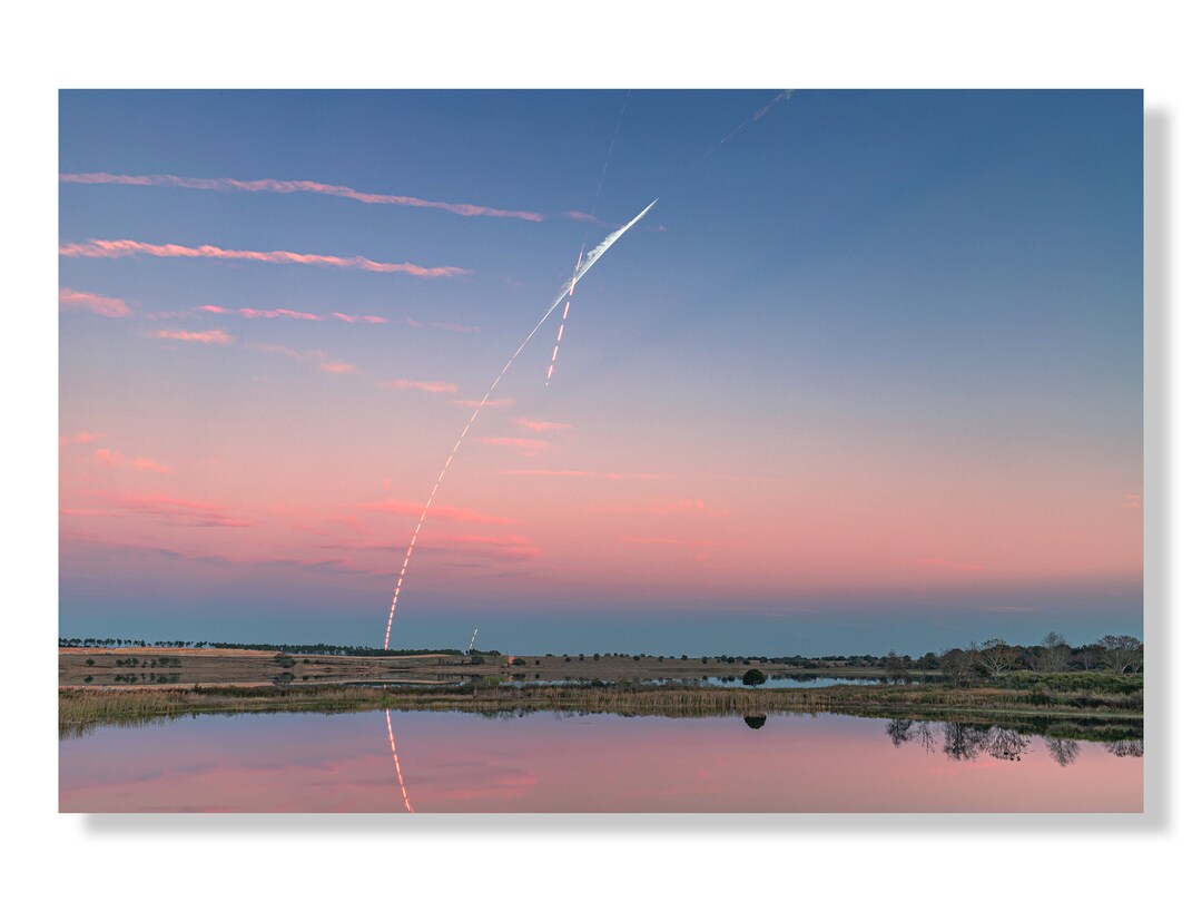 Spacex Dusk Rocket Launch Poster - Etsy