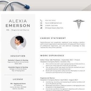 Nurse Resume Template, MS Word Resume Template, Modern CV Template ...