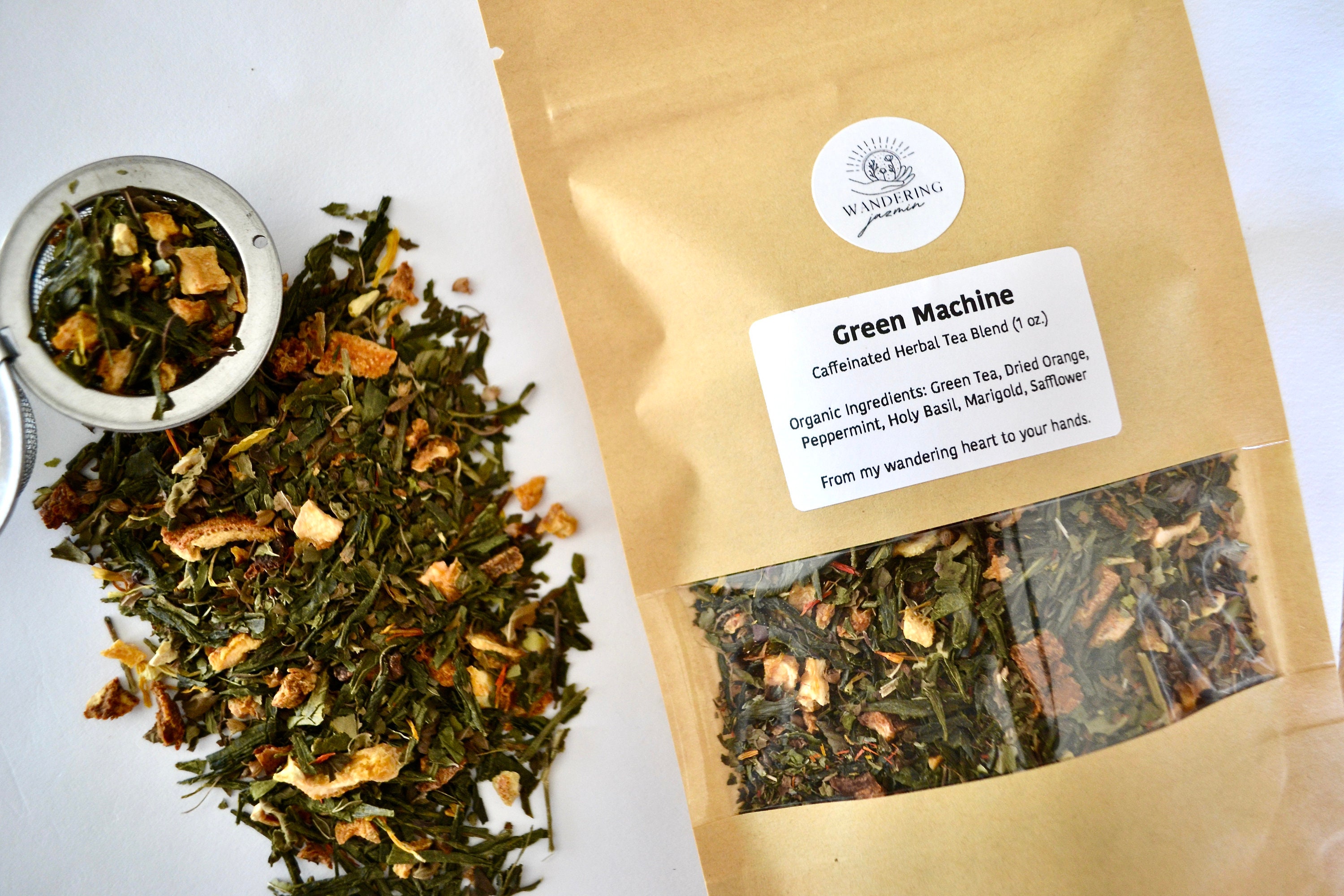 Green Machine | Green Tea Organic Loose Leaf Blend 1 Oz | Balanced ...