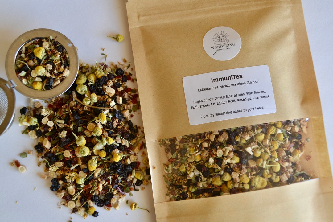 Immunitea | Caffeine Free Organic Loose Leaf Herbal Tea Blend - 1.5 Oz ...