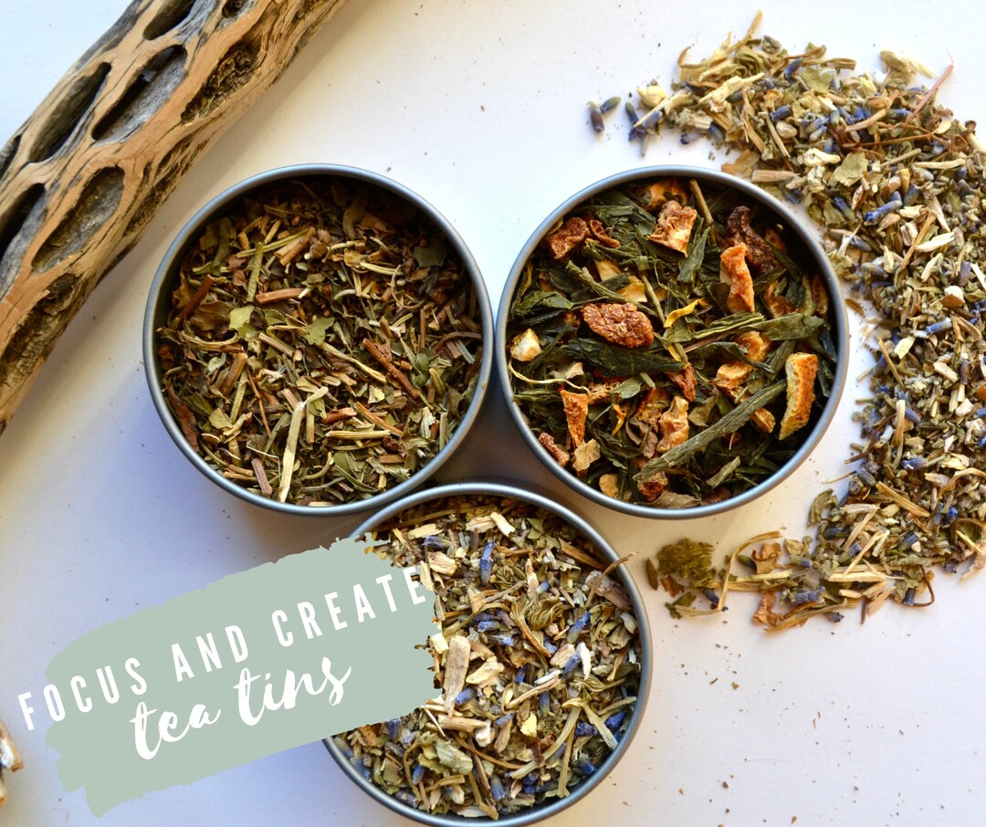 Focus and Create Sampler Tea Tins | Claritea, Creativitea, & Green ...