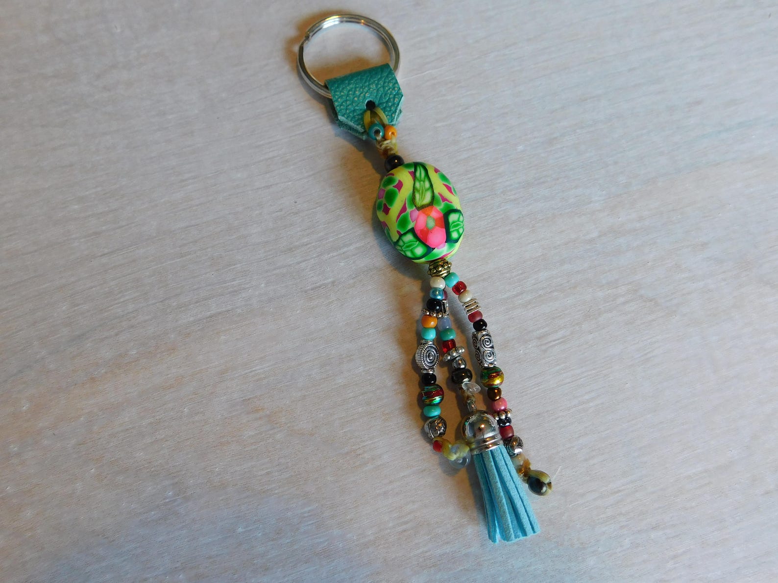 OOAK Polymer Clay Focal Bead Keychains Double Sided | Etsy