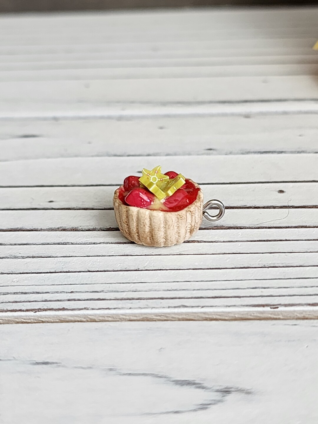 STRAWBERRY KIWI TART Charm Made Out of Polymer Clay - Etsy