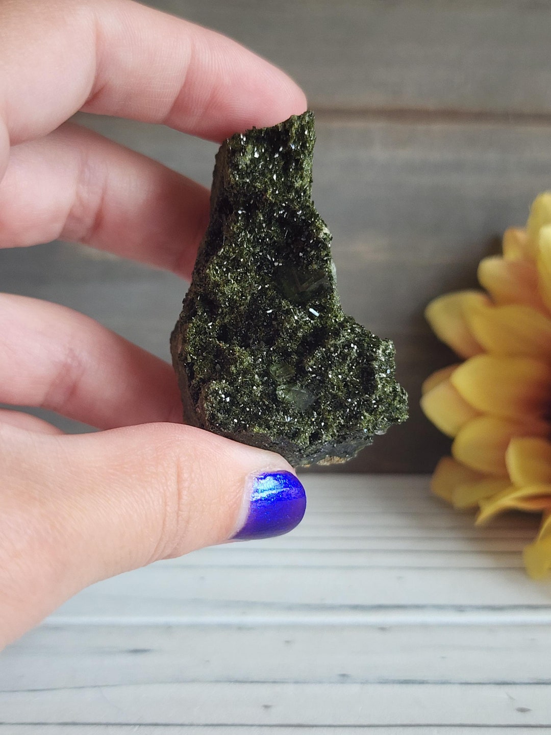 Forest Quartz, Green Epidote and Quartz Mini Cluster, 69.64g - Etsy