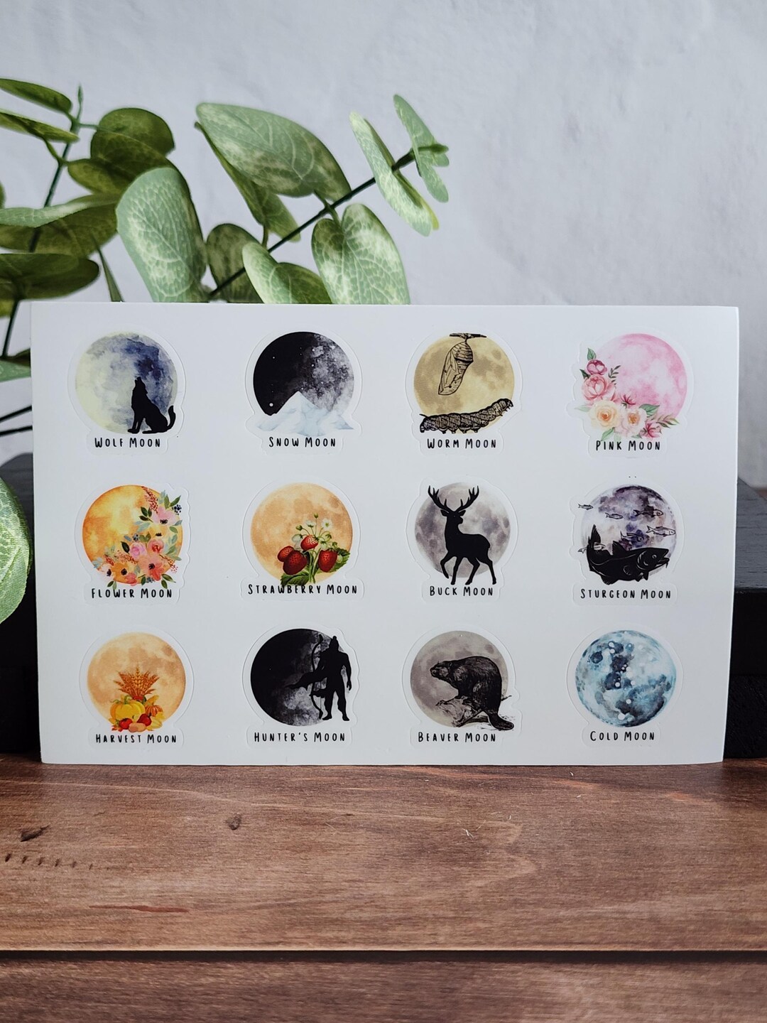 FULL MOON Sticker Set - Etsy