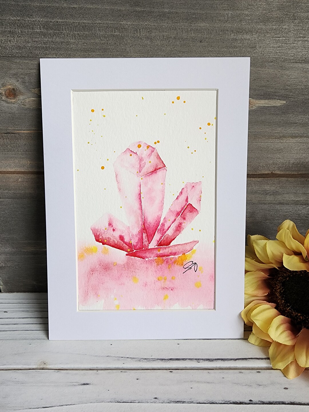 CRYSTAL WATERCOLOR Painting, Hand Painted Watercolor Original - Etsy
