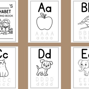 Alphabet Coloring Book | Printable ABC Coloring Book | Digital Alphabet ...