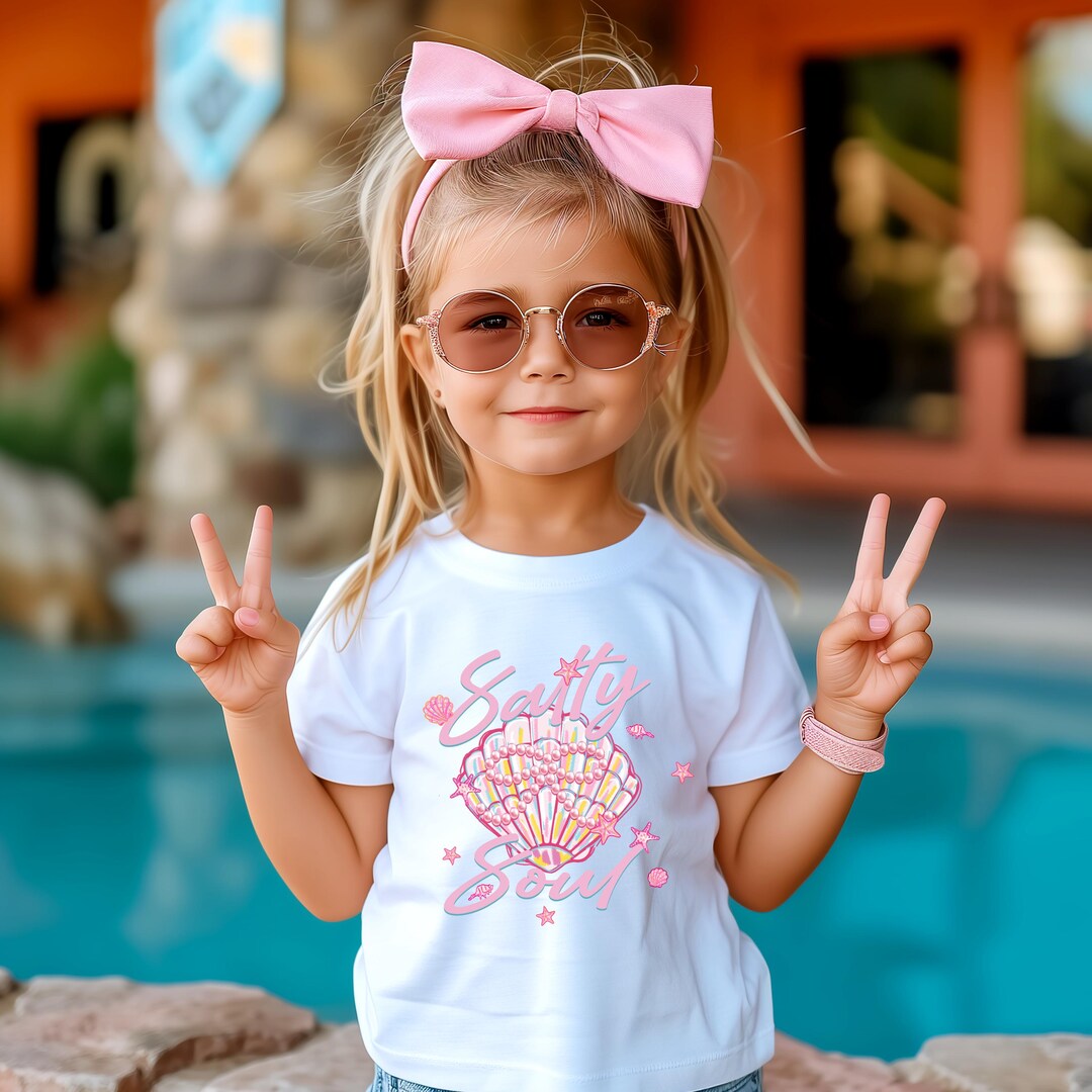 Coquette Sea Shell Shirt, Retro Summer Shirt, Toddler Seashell Tee ...