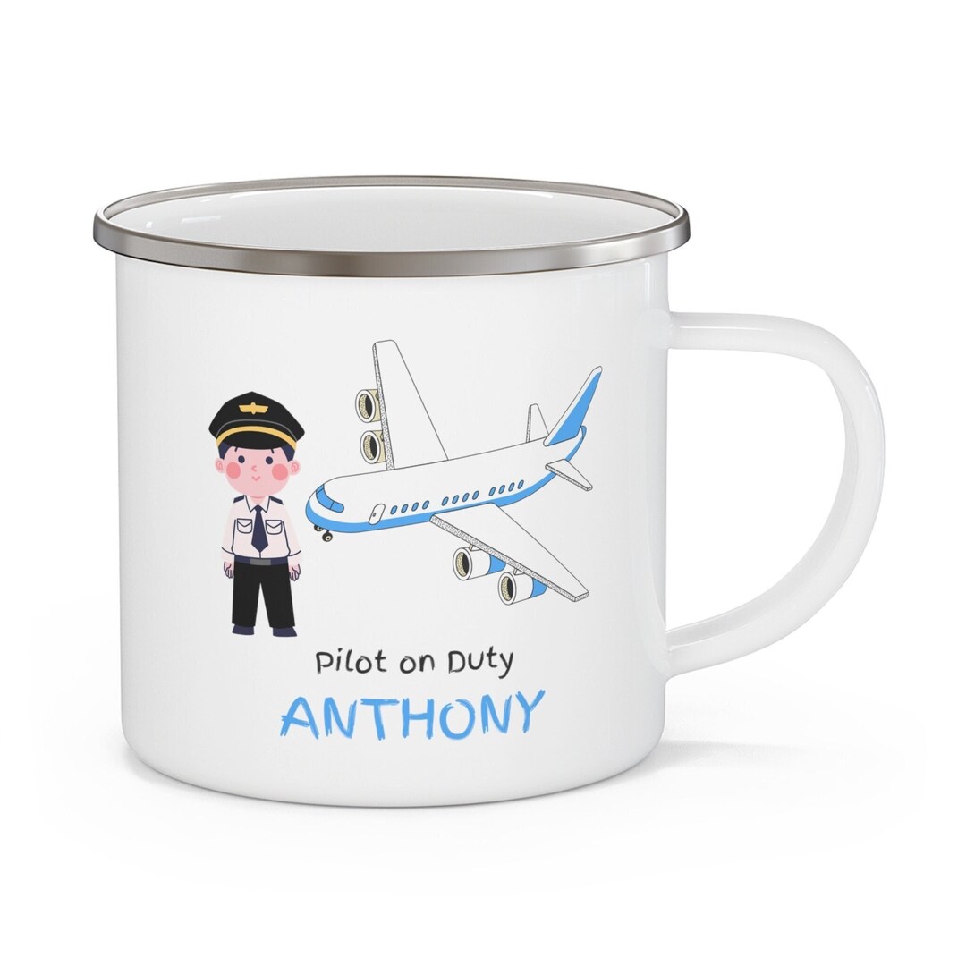 Personalized Pilot Mug Children's Custom Mug Airplane Mug Toddler ...