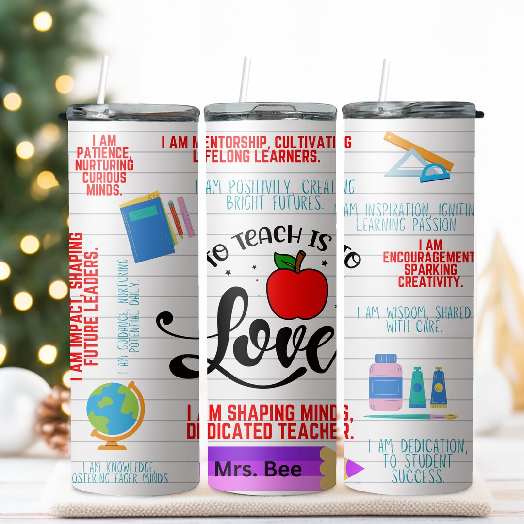 Personalized Teacher Gift Custom Name Teacher Gift Reaffirmation ...