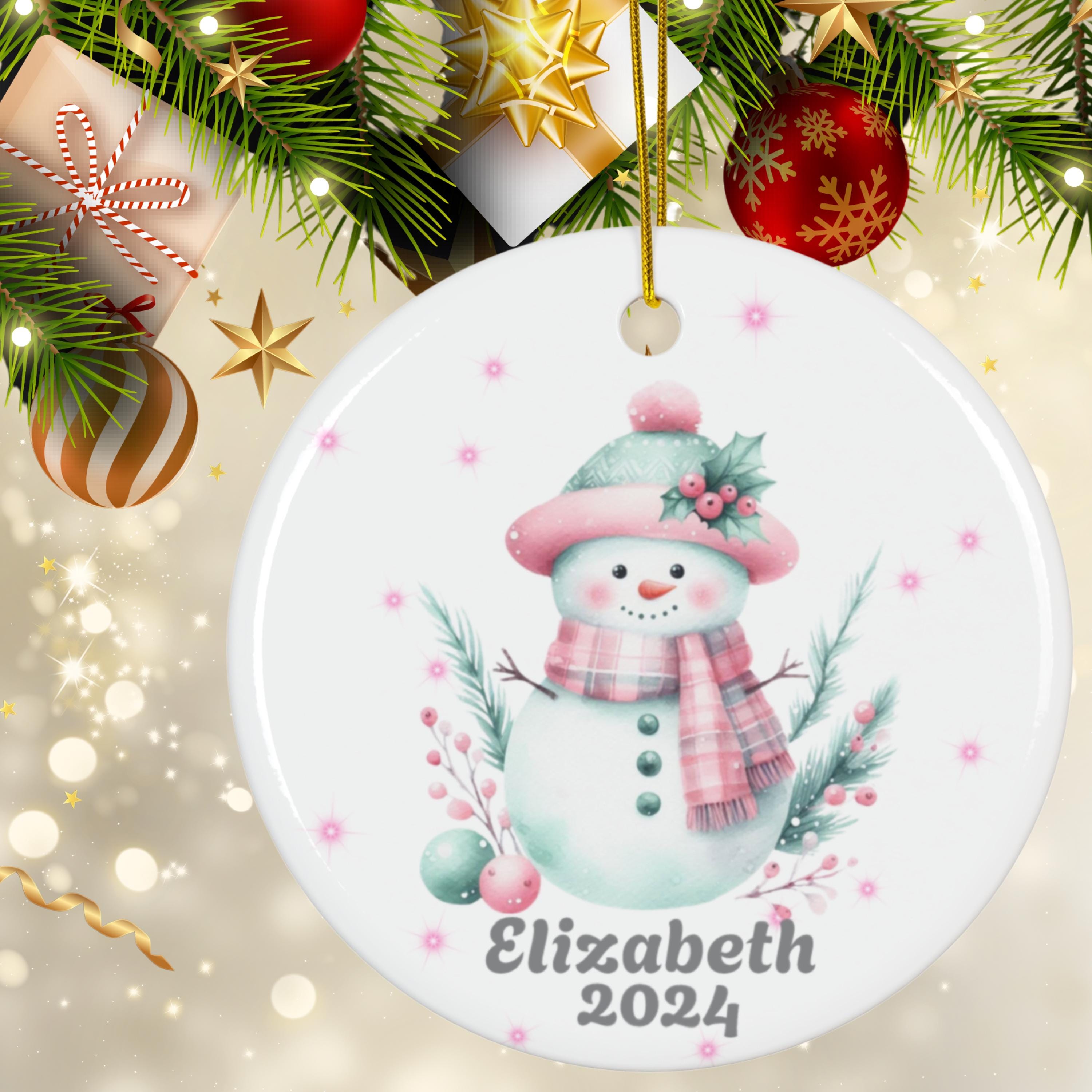 Personalized Snowman Ornament, Custom Christmas Secret Santa Gift ...