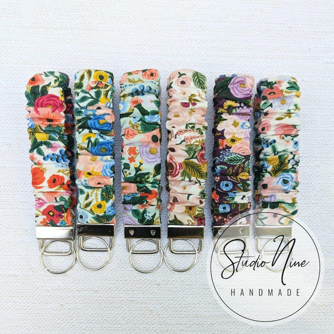 GARDEN PARTY Rifle Paper Elastic Scrunchie Key Fobs - Etsy