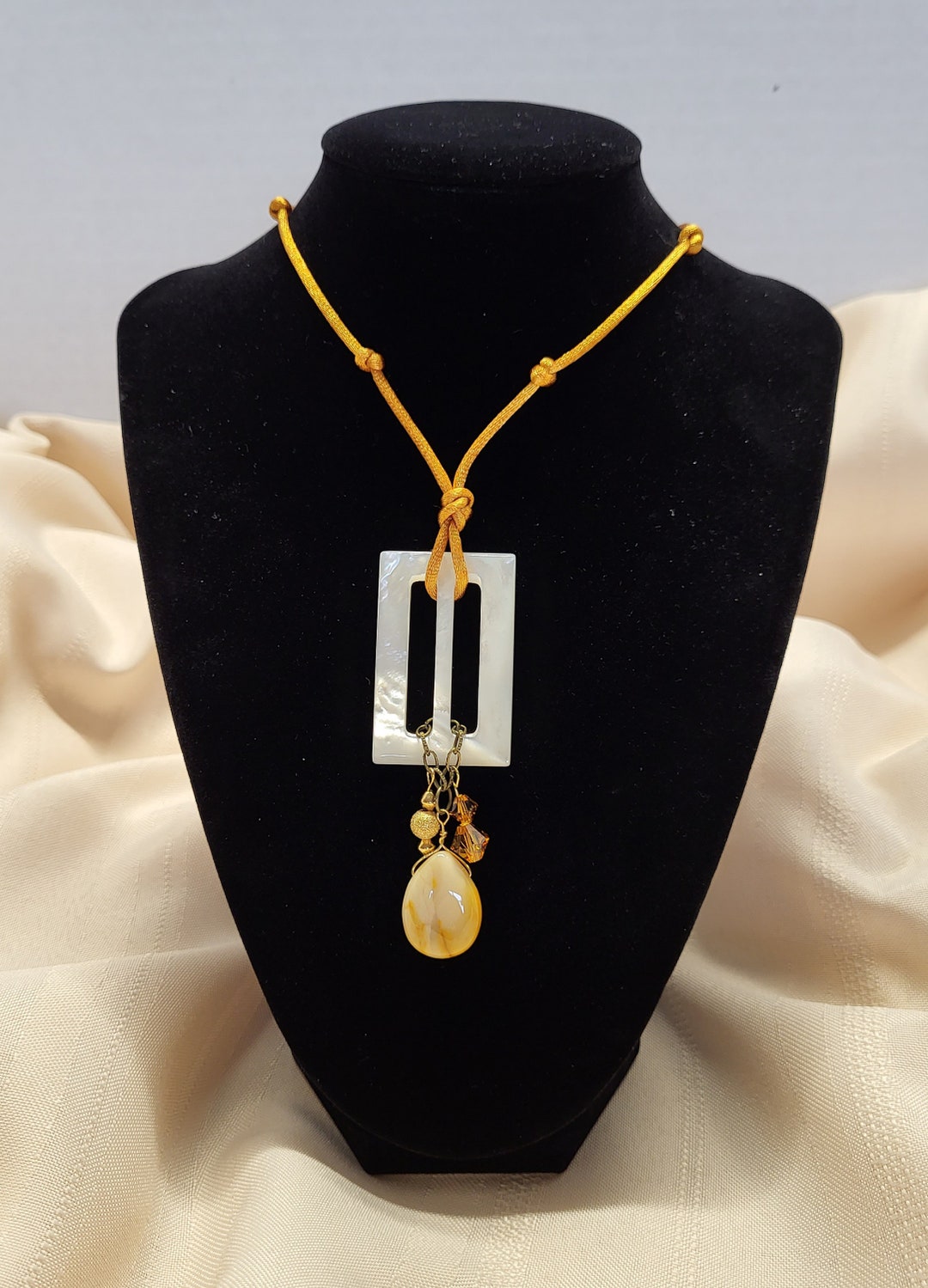 Vintage Belt Buckle Necklace. Unique Mother-of-pearl Belt Buckle ...