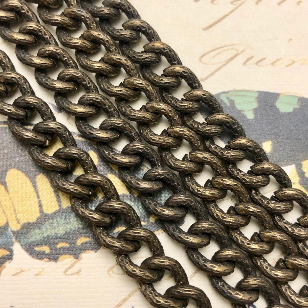 Vintage Bronze Colored Curb Chain sold by the Foot 7x9mm - Etsy