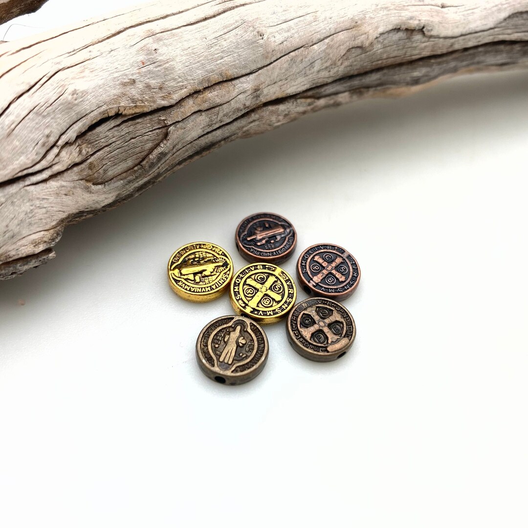 Round St. Benedict Catholic Metal Religious Beads (available in 6 ...