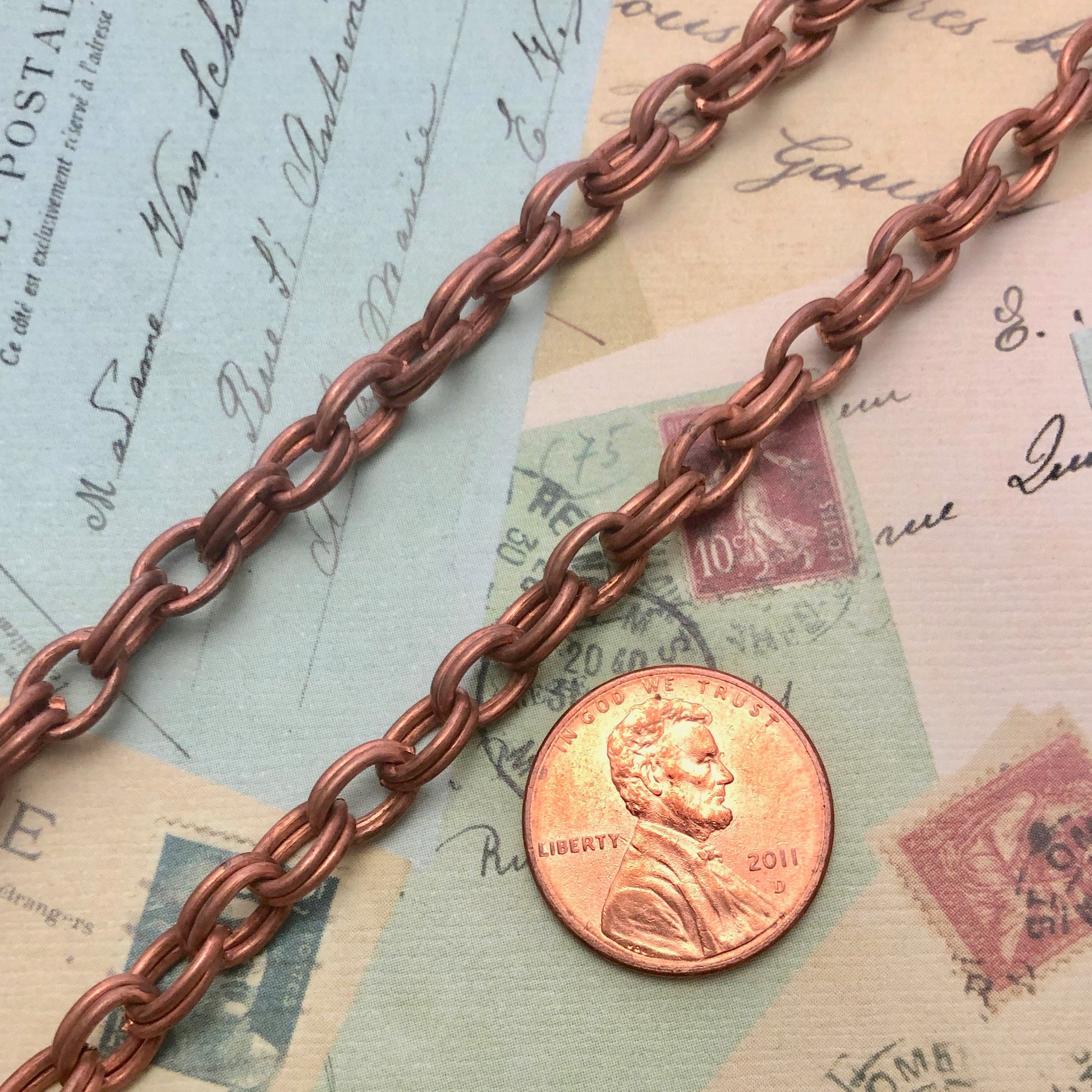 Oval Double Link Copper Chain (sold by the Foot) 5x7mm (COPP33) - Etsy
