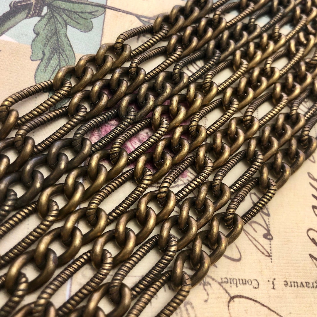 Vintage Brass Plated Chain Bronze Color (sold by the Foot) - Etsy